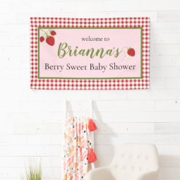 Berry Sweet Baby Shower Banner | Zazzle