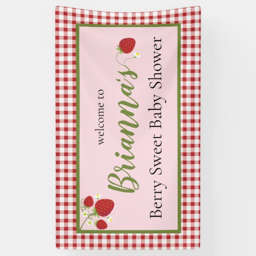 Berry Sweet Baby Shower Banner | Zazzle