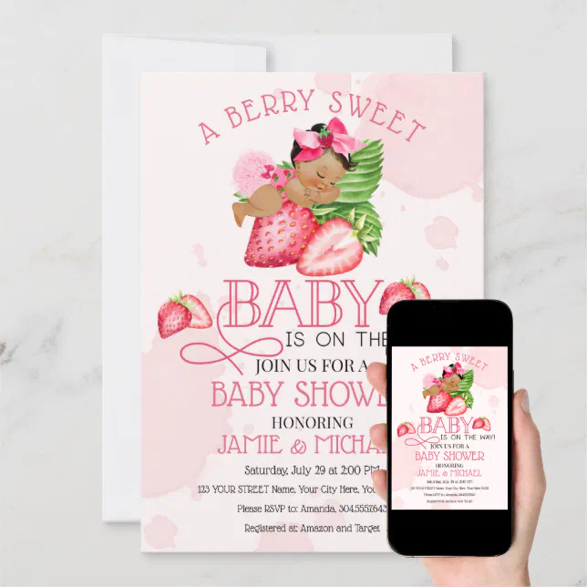 Berry Sweet Baby Shower Invitation! Sweet Baby! Invitation | Zazzle