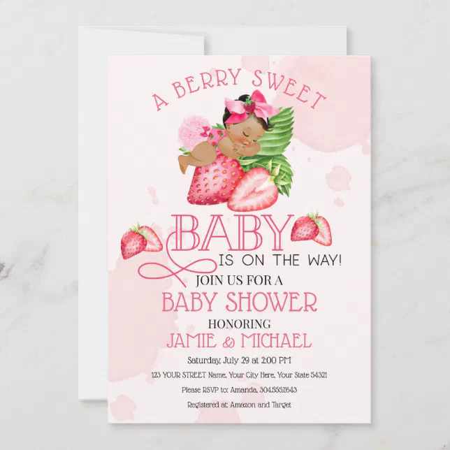 Berry Sweet Baby Shower Invitation! Sweet Baby! Invitation | Zazzle