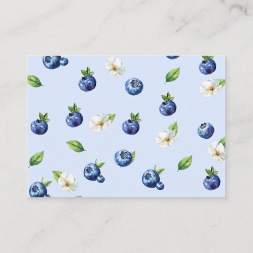 Berry Sweet Blueberry Baby Shower Diaper Raffle Enclosure Card | Zazzle