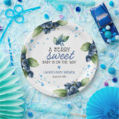 Berry Sweet Blueberry Baby Shower Paper Plates | Zazzle