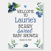 Berry Sweet Blueberry Baby Shower Welcome Sign | Zazzle
