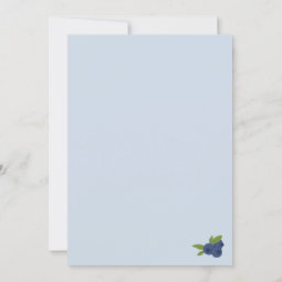 Berry Sweet Blueberry Birthday Periwinkle Blue Invitation | Zazzle