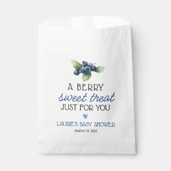 Berry Sweet Blueberry Favor Bag | Zazzle
