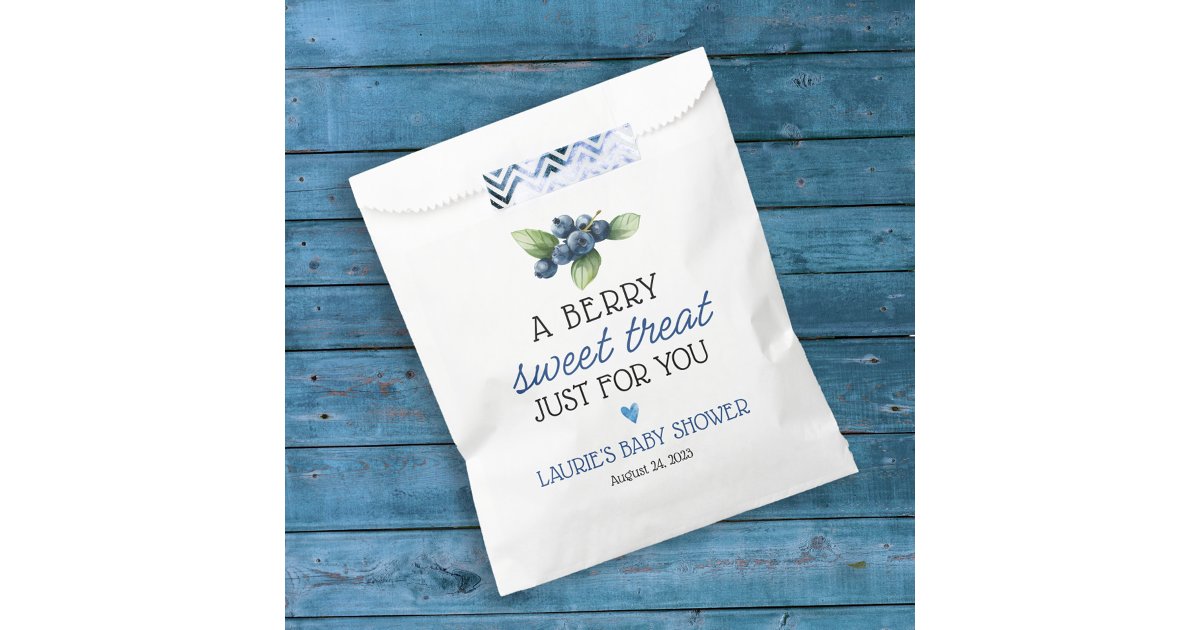 Berry Sweet Blueberry Favor Bag | Zazzle