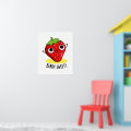 Berry Sweet Funny Strawberry Pun Poster | Zazzle