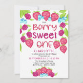 Berry Sweet One Mixed Berries Girls 1st Birthday Invitation | Zazzle