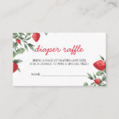 Berry Sweet Strawberry Baby Shower Diaper Raffle Enclosure Card | Zazzle