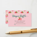 Berry Sweet Strawberry Baby Shower Diaper Raffle Enclosure Card | Zazzle