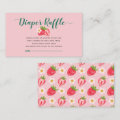 Berry Sweet Strawberry Baby Shower Diaper Raffle Enclosure Card | Zazzle