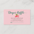 Berry Sweet Strawberry Baby Shower Diaper Raffle Enclosure Card | Zazzle
