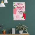 Berry Sweet Strawberry Birthday Party Poster | Zazzle
