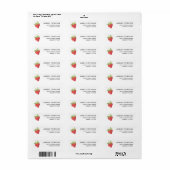 Berry Sweet Strawberry Party Return Address Label | Zazzle
