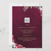 Berry Wine Floral Wedding Invitation | Zazzle