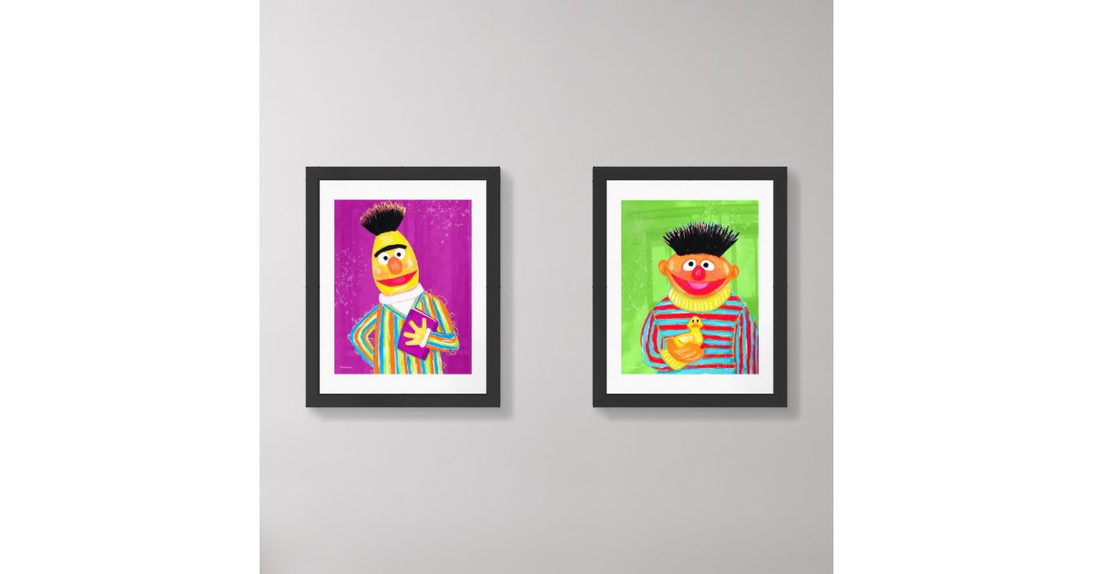 Bert and Ernie Character Art Sesame Street Contest Wall Art Sets | Zazzle