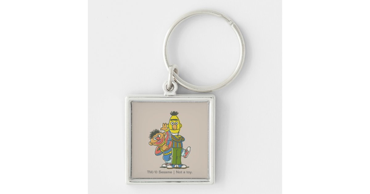Bert and Ernie Classic Style Keychain | Zazzle