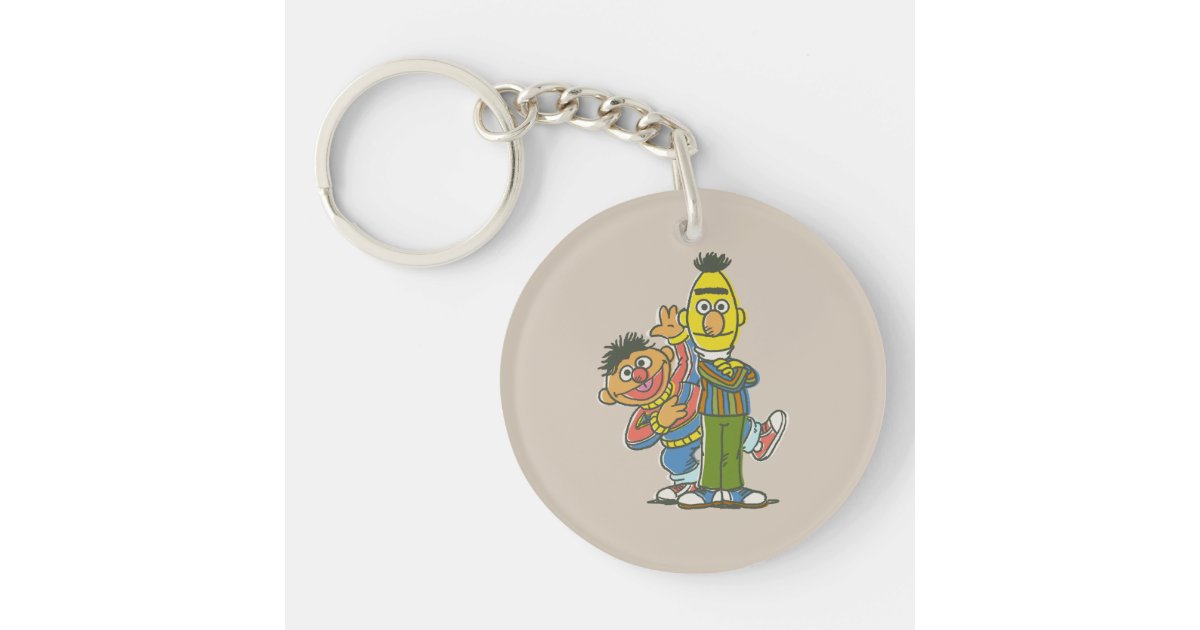 Bert and Ernie Classic Style Keychain | Zazzle