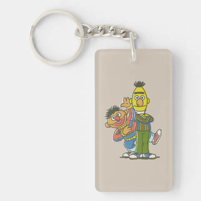 Bert and Ernie Classic Style Keychain | Zazzle