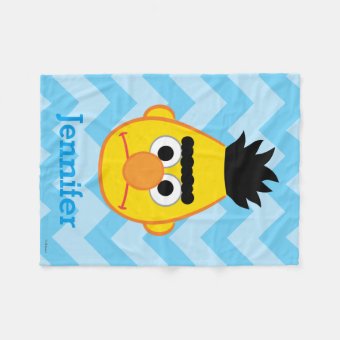 Bert Angry Face | Add Your Name Fleece Blanket | Zazzle