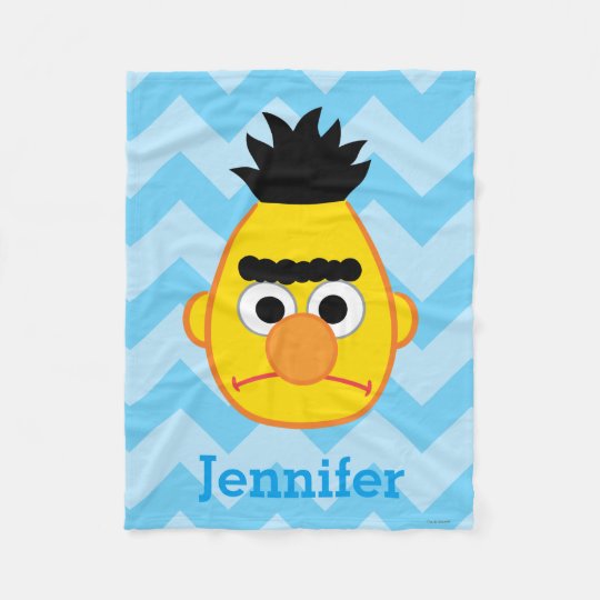 Bert Angry Face | Add Your Name Fleece Blanket | Zazzle.com