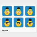 Bert Angry Face Square Sticker | Zazzle