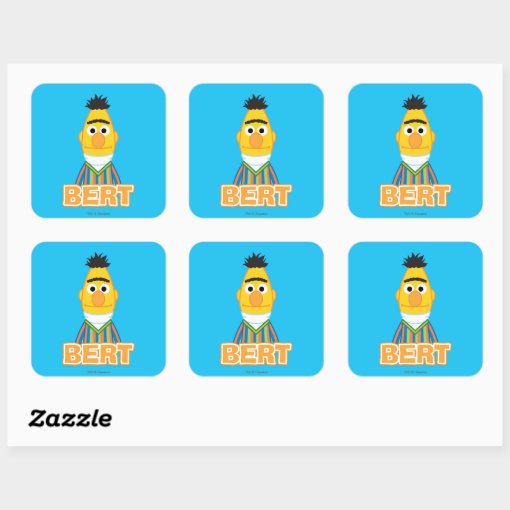 Bert Classic Style Square Sticker | Zazzle