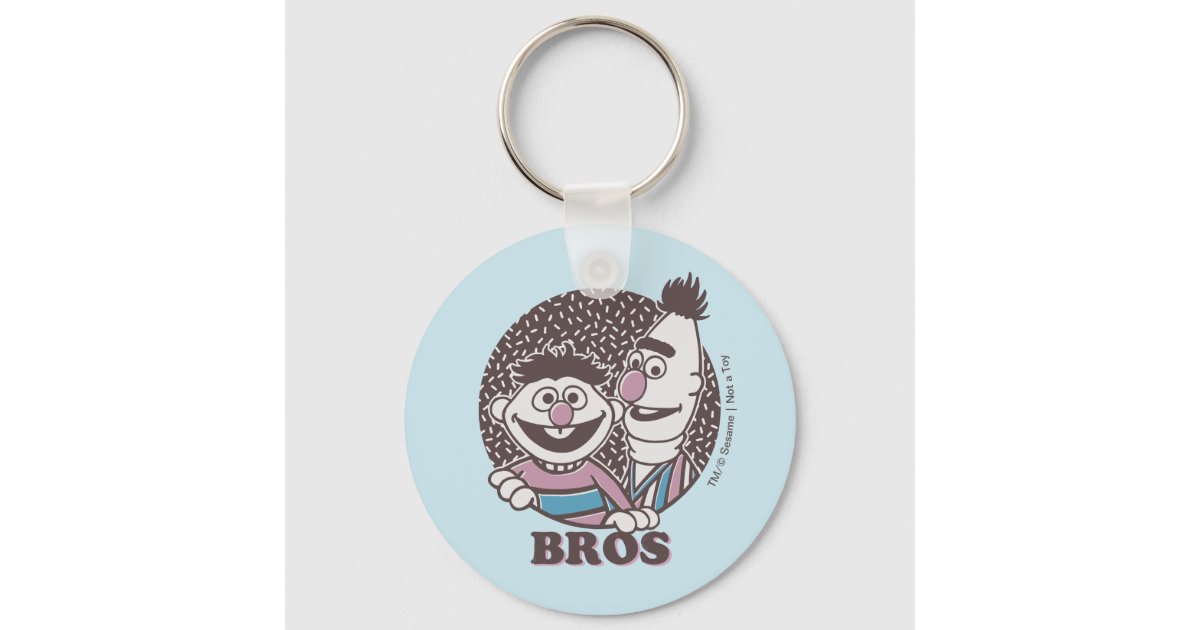 Bert & Ernie | Bros Keychain | Zazzle