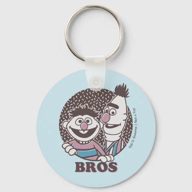 Bert & Ernie | Bros Keychain | Zazzle