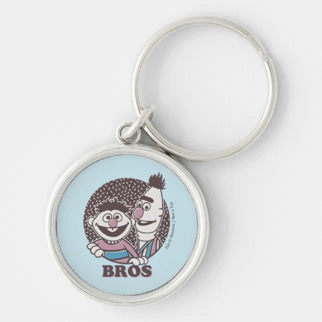 Bert & Ernie | Bros Keychain | Zazzle