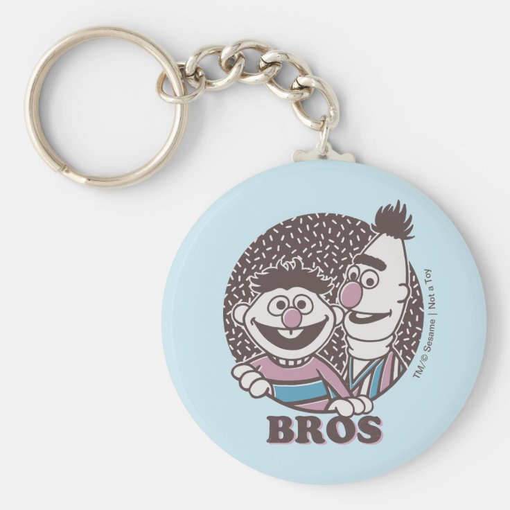 Bert & Ernie | Bros Keychain | Zazzle
