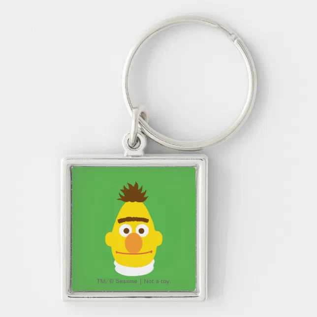 Bert Face Keychain | Zazzle