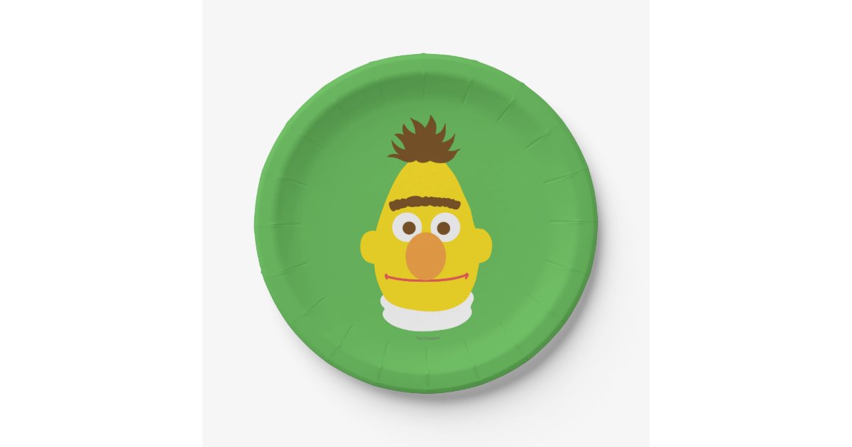 Bert Face Paper Plates | Zazzle
