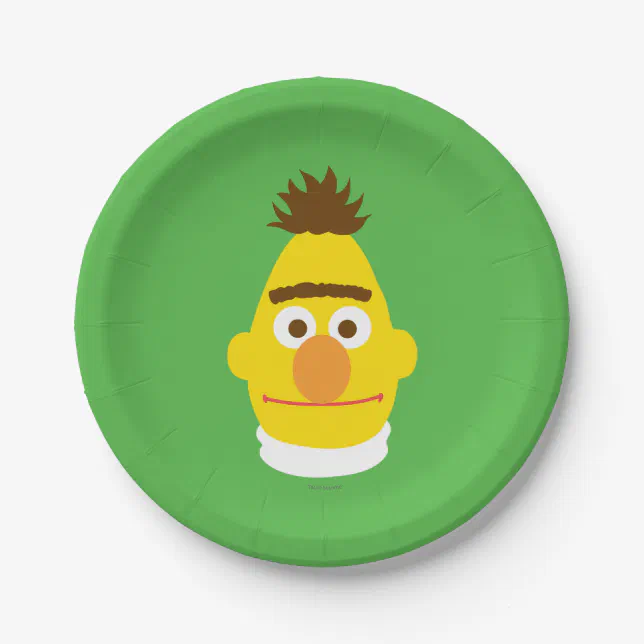 Bert Face Paper Plates | Zazzle