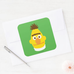 Bert Face Square Sticker | Zazzle