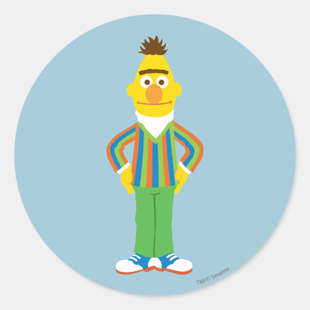 Bert Standing Classic Round Sticker | Zazzle
