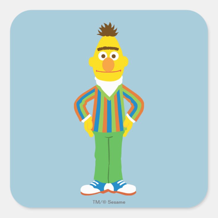 Bert Standing Square Sticker | Zazzle