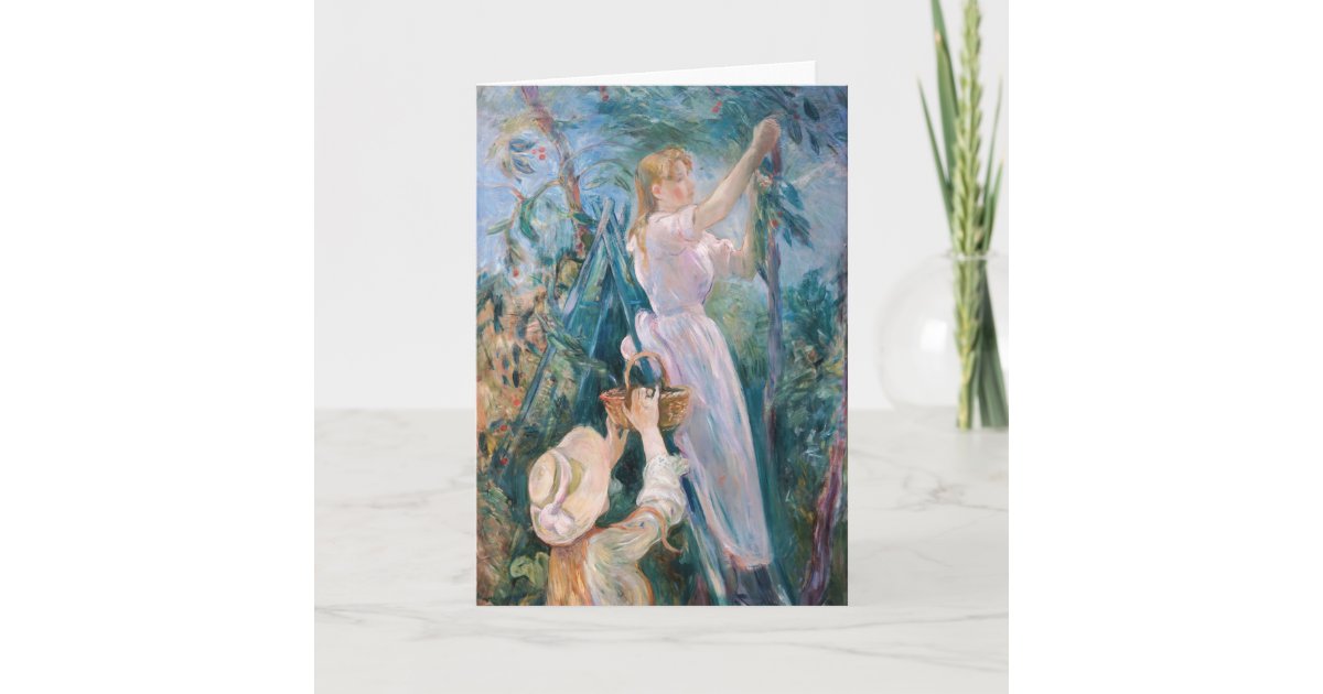 Berthe Morisot - The Cherry Picker Card | Zazzle