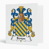 Berton Family Crest 3 Ring Binder | Zazzle