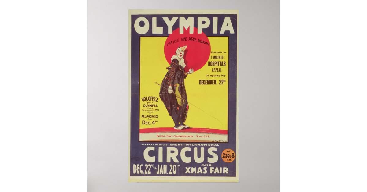 Bertram Mills circus poster | Zazzle
