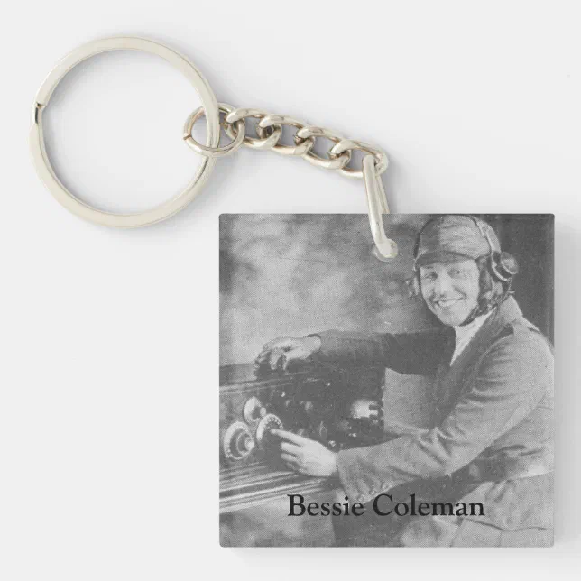 Bessie Coleman First African-American Woman Pilot Keychain | Zazzle
