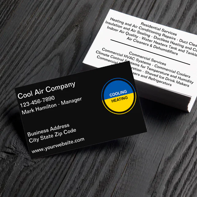 Best Air Conditioning And Heating Business Card | Zazzle