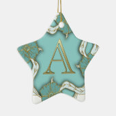 Best Alphabet Letter Initial Monogram Background Ceramic Ornament | Zazzle