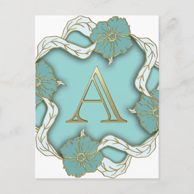 Best Alphabet Letter Initial Monogram Background Postcard | Zazzle