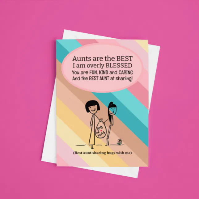 Best Aunt Birthday Card | Zazzle