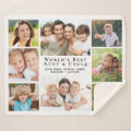 Best Aunt Uncle Photo Collage Sherpa Blanket | Zazzle