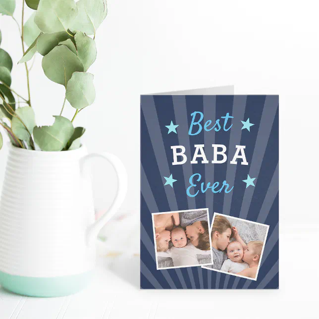 Best Baba Ever | Father's Day Photo Card | Zazzle