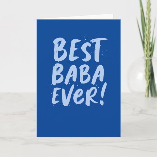 Best Baba Ever Greek trendy text Father's Day Card | Zazzle