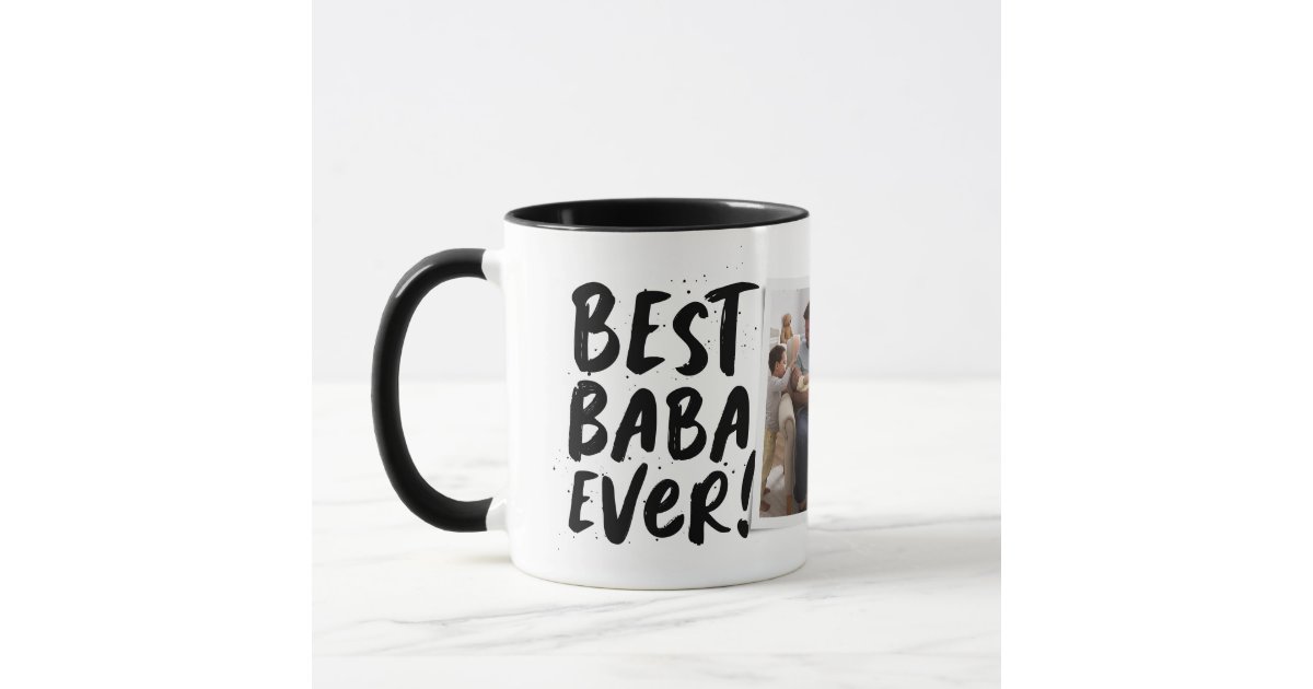 Best Baba Ever modern photo Greek Father's Day Mug | Zazzle