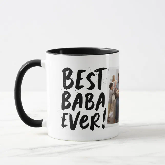 Best Baba Ever modern photo Greek Father's Day Mug | Zazzle